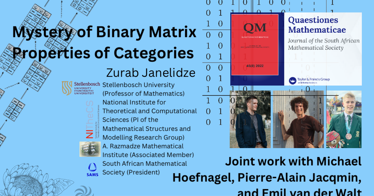 Mystery of Binary Matrix Properties of Categories